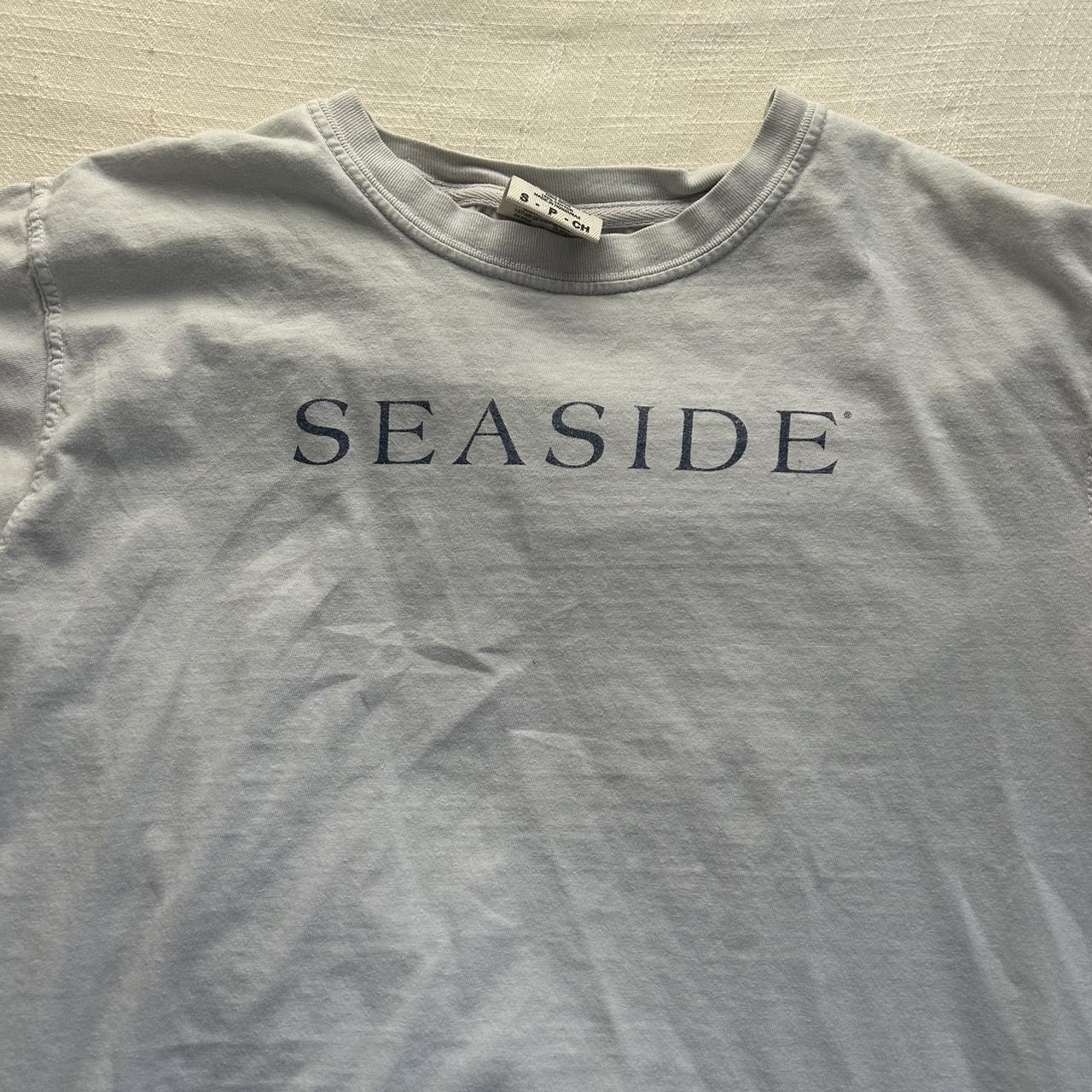Light blue seaside t shirt, oversized fit, great for... - Depop