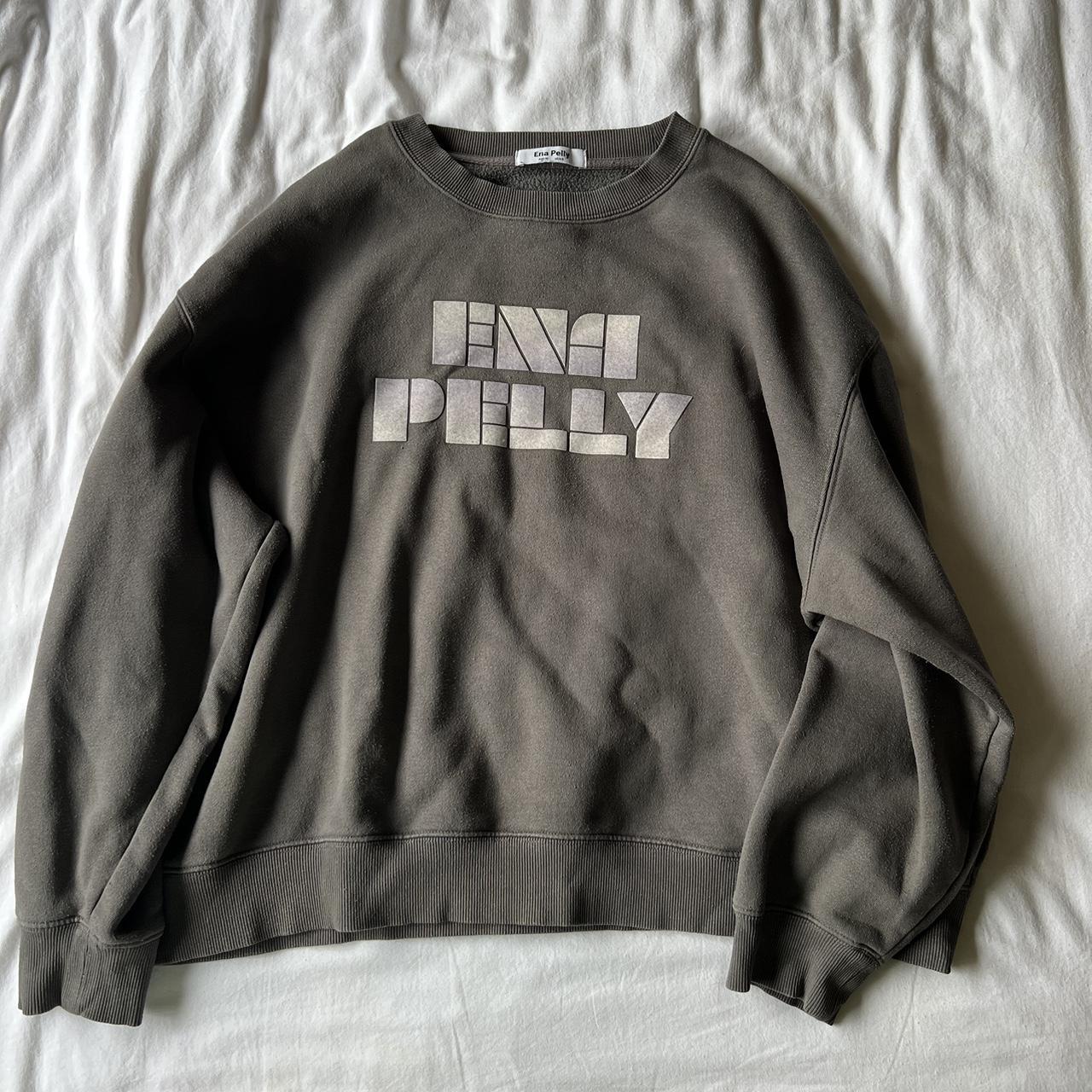 Oversized Ena Pelly Grey Sweater -size... - Depop