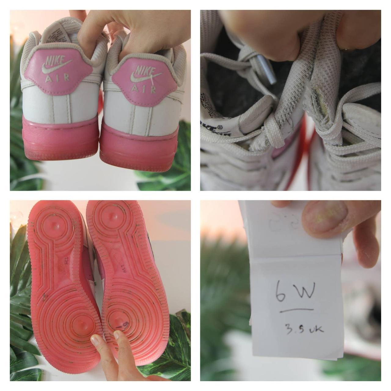 Name: Nike Af1 Air Force 1 Low Pink White Shoes size... - Depop