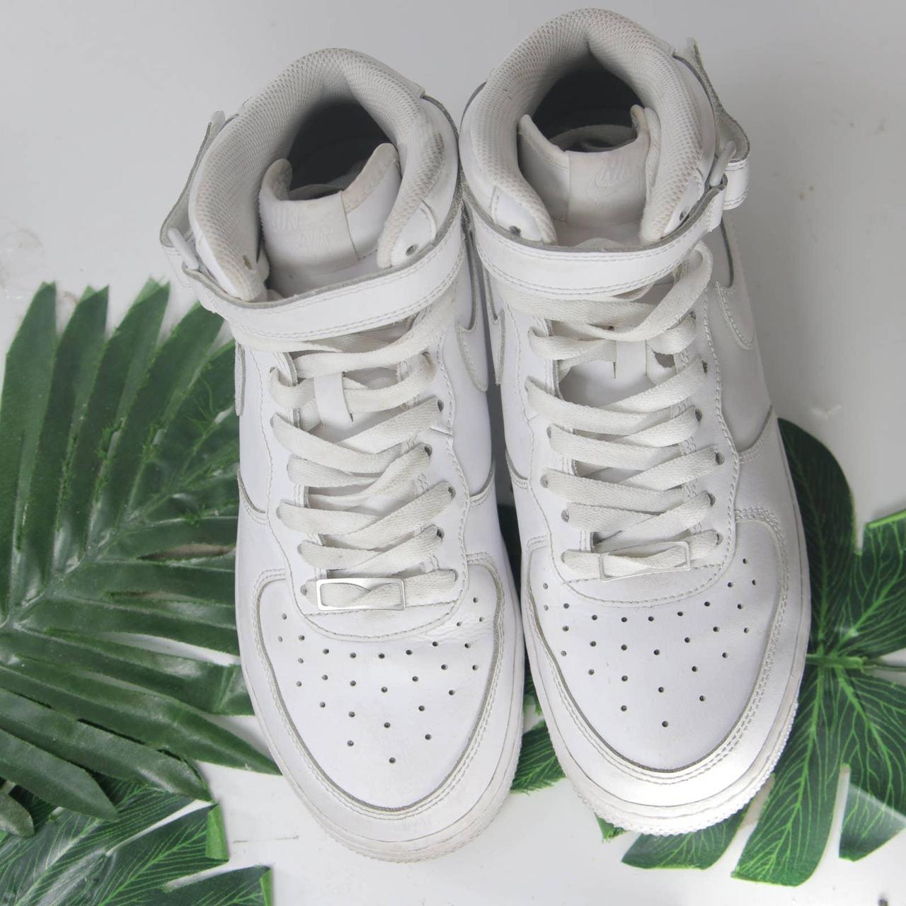 Name: Nike Af1 Air Force 1 Mid White Sneakers size... - Depop