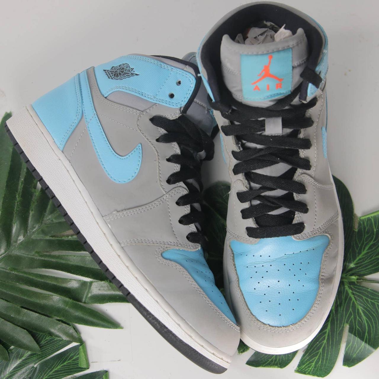 Name: NIke Air Jordan 1 Gray Blue Sneakers size... - Depop