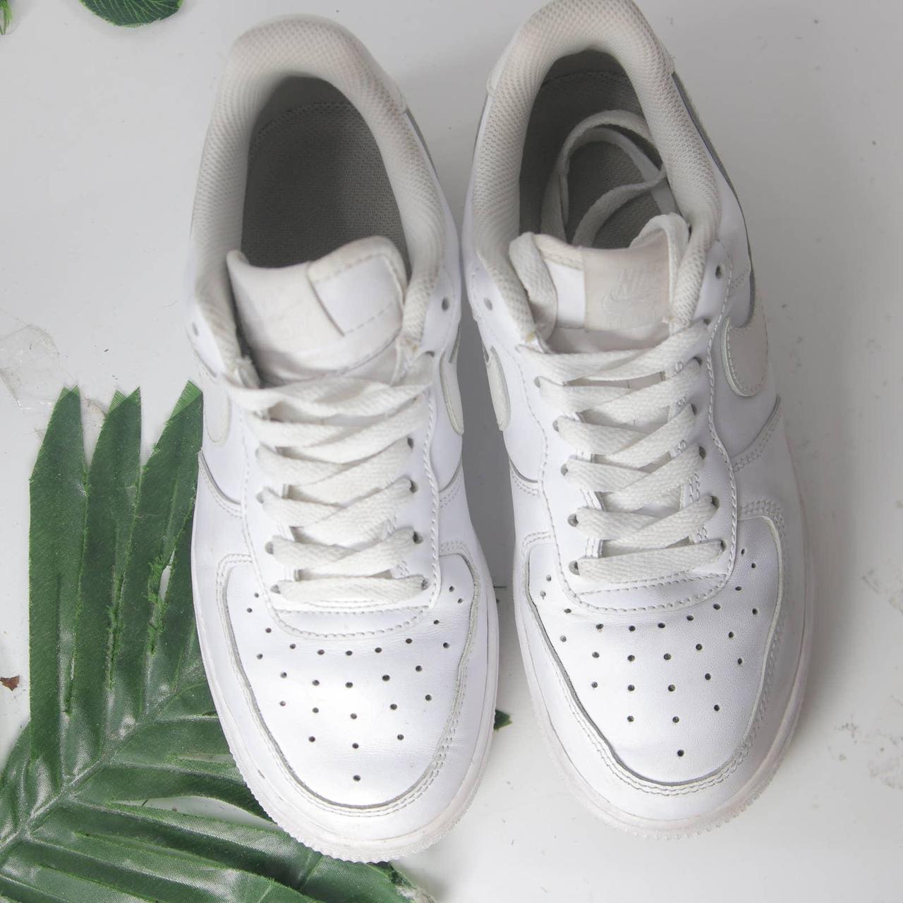 Name: NIke Af1 Air Force 1 Low White Sneakers size... - Depop