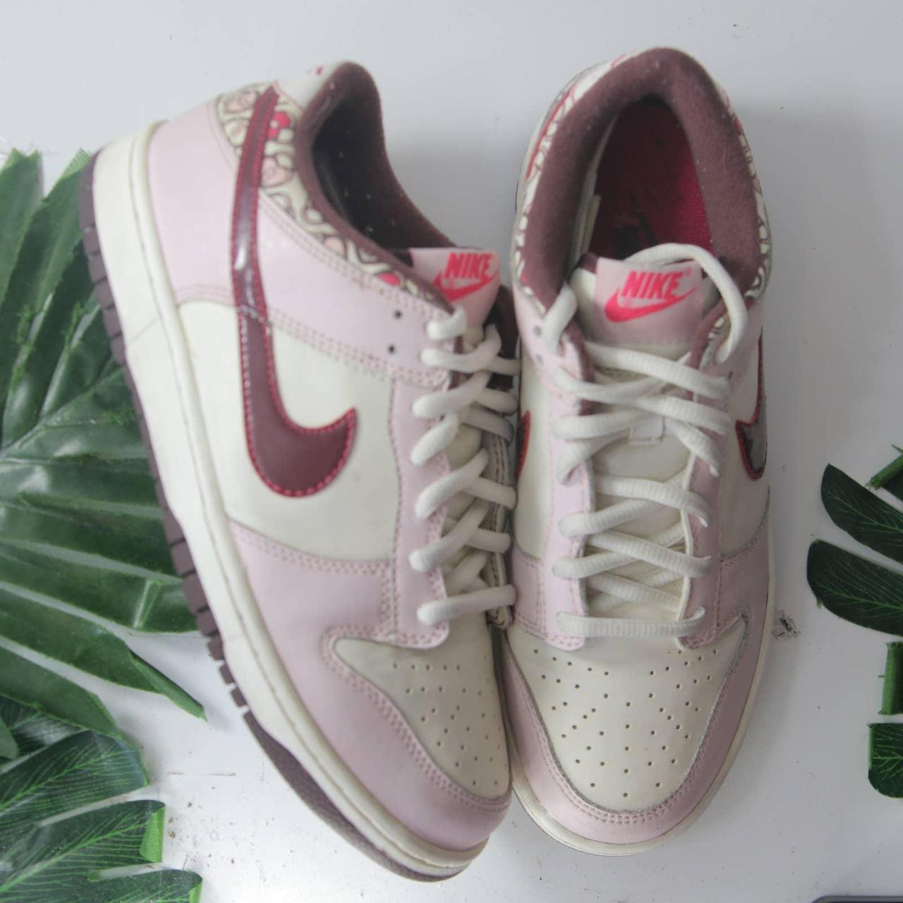 Name: Nike Dunk Low Pink White red Vintage Women's... - Depop