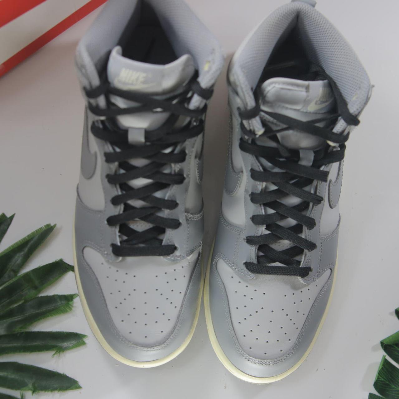 Name: Nike Dunk High Gray Yellow Women's Sneakers... - Depop