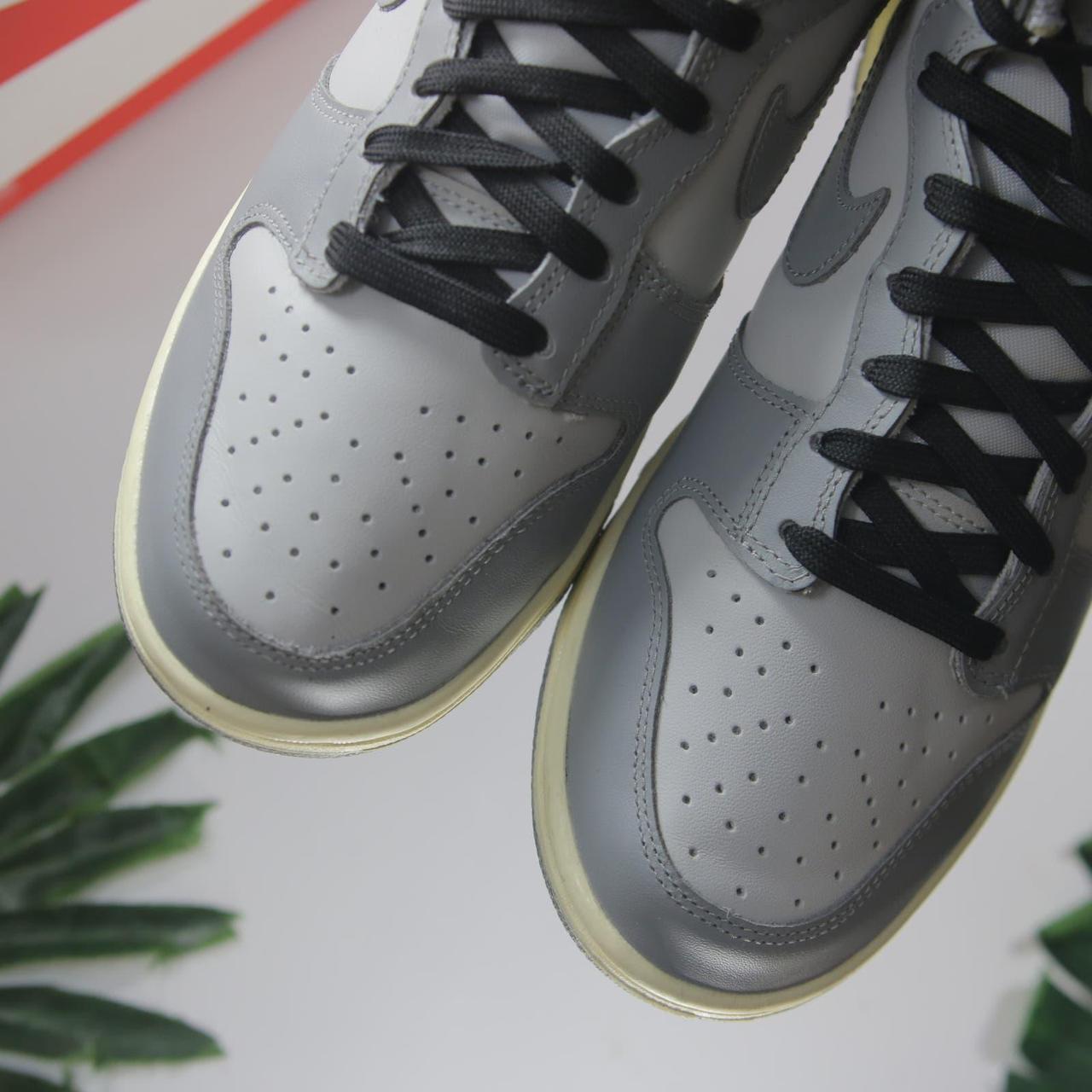 Name: Nike Dunk High Gray Yellow Women's Sneakers... - Depop