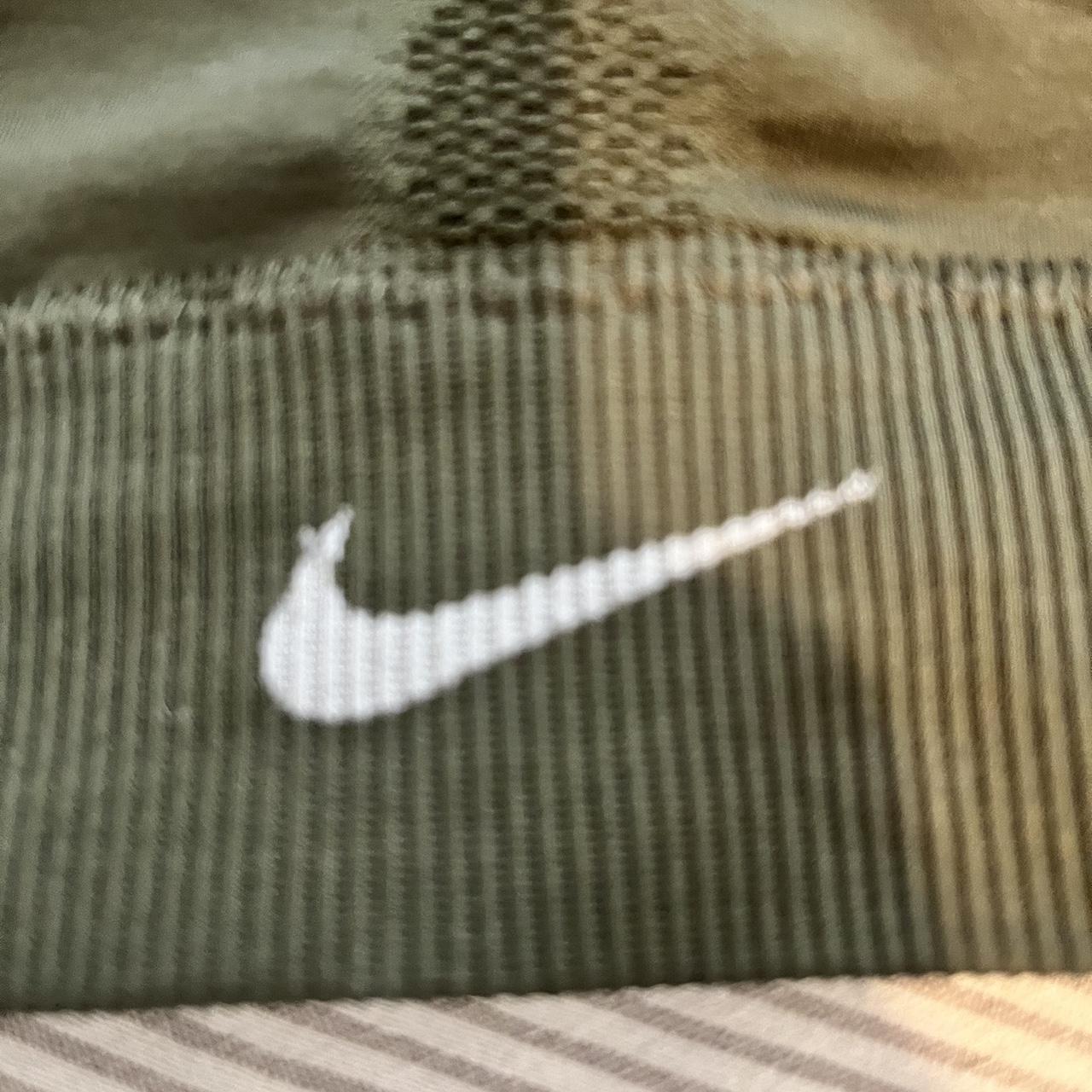 Army green Nike sports bra - Depop