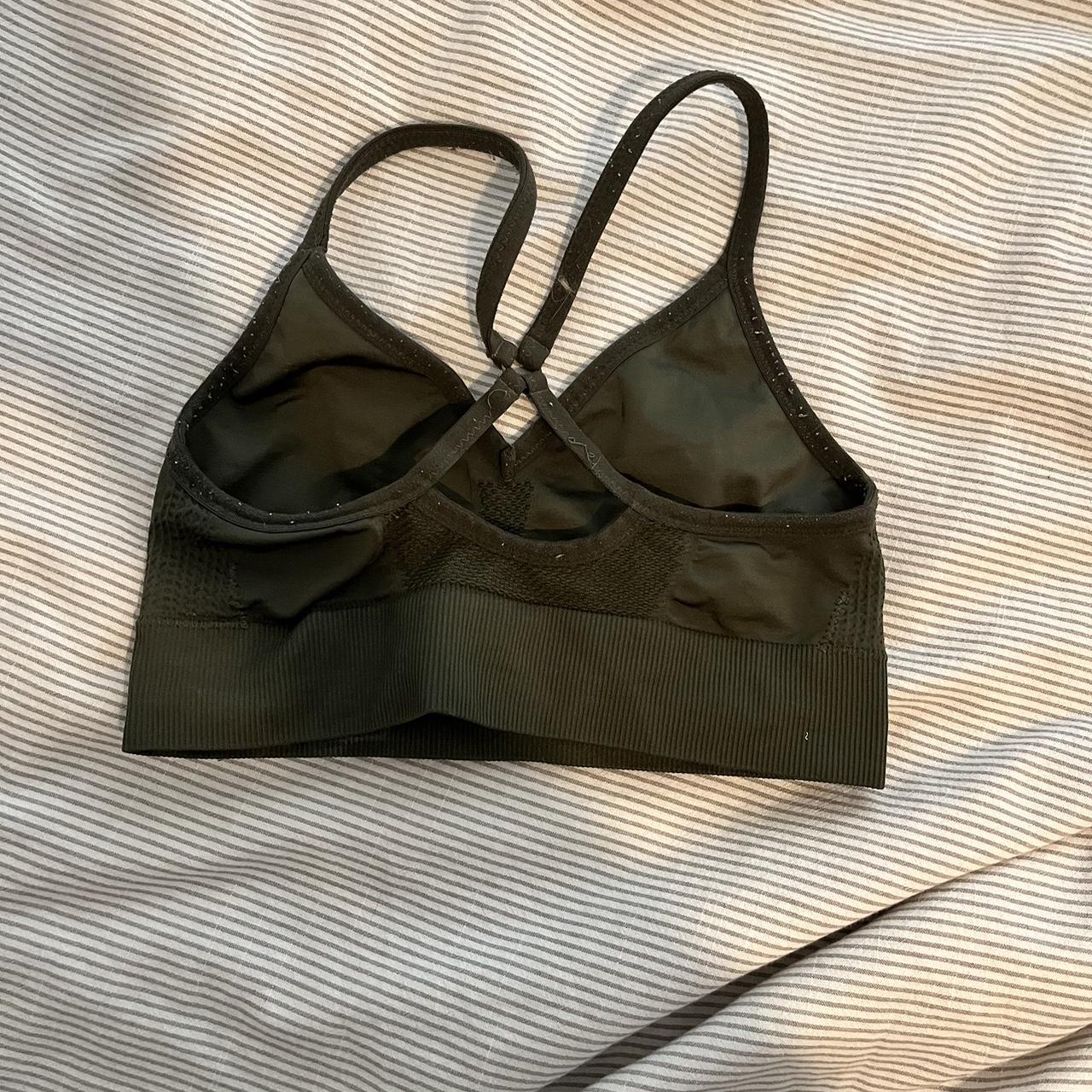 Army green Nike sports bra - Depop