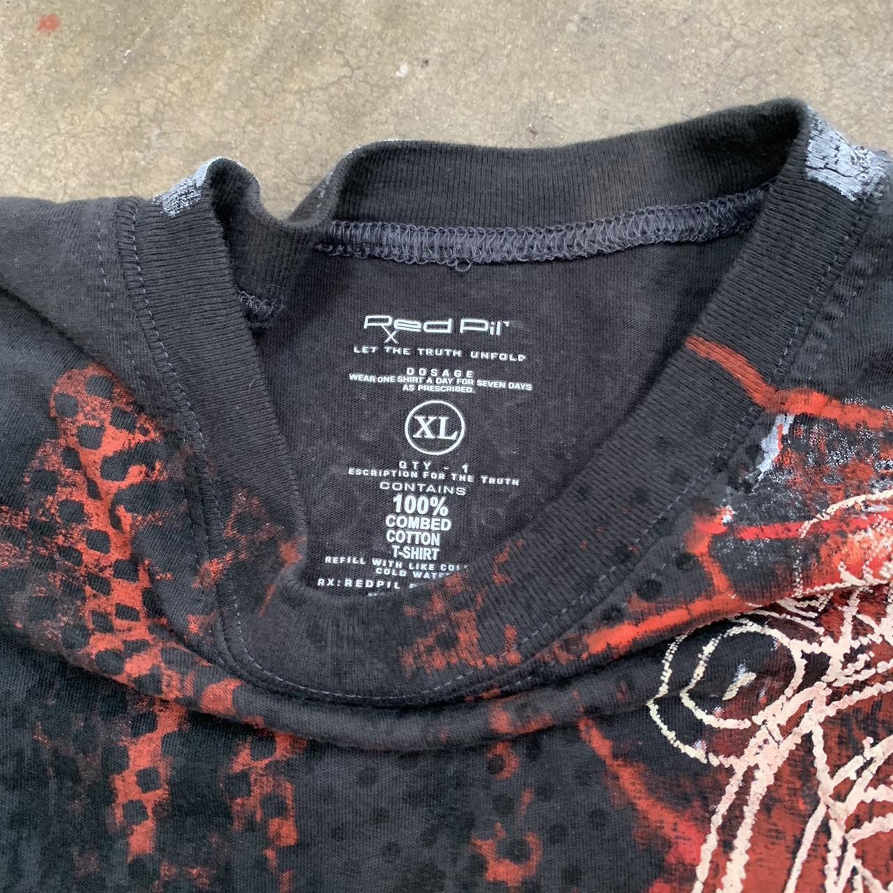 Y2K style t-shirt in okay condition Bleach stain... - Depop