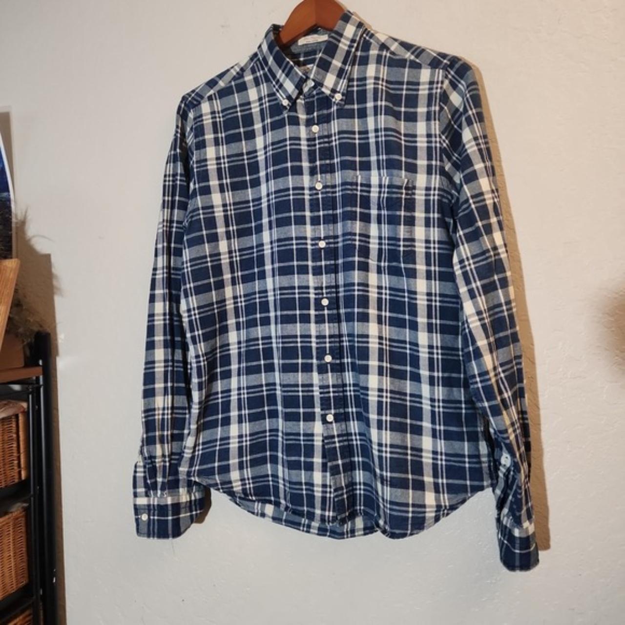 Gant Rugger The Hugger Button Down Indigo Long... - Depop