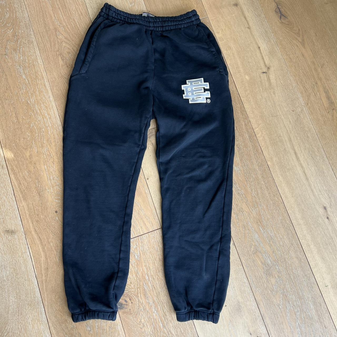Classic “EE” Eric Emanuel sweatpants in navy with... - Depop