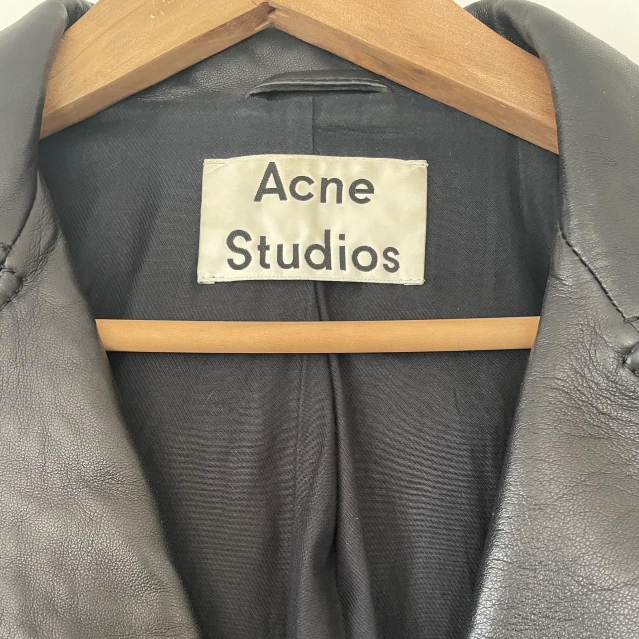 Acne leather jacket Perfect condition, worn only a... - Depop
