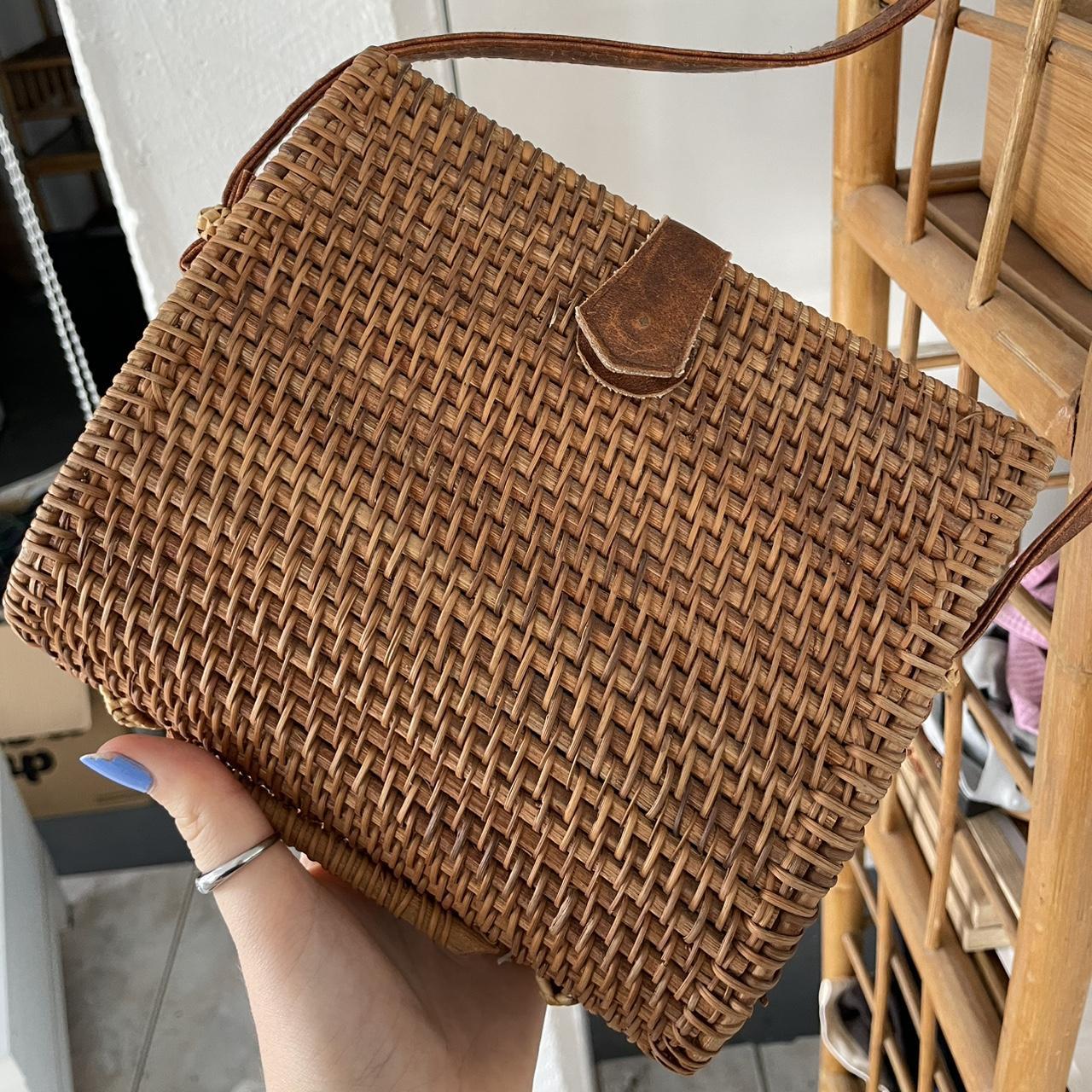 Adorable rattan cross-body bag! | Depop