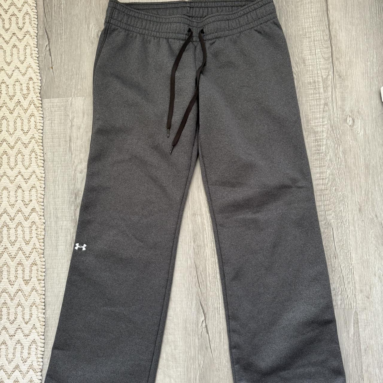 Grey under armour low rise sweat pants. - Depop