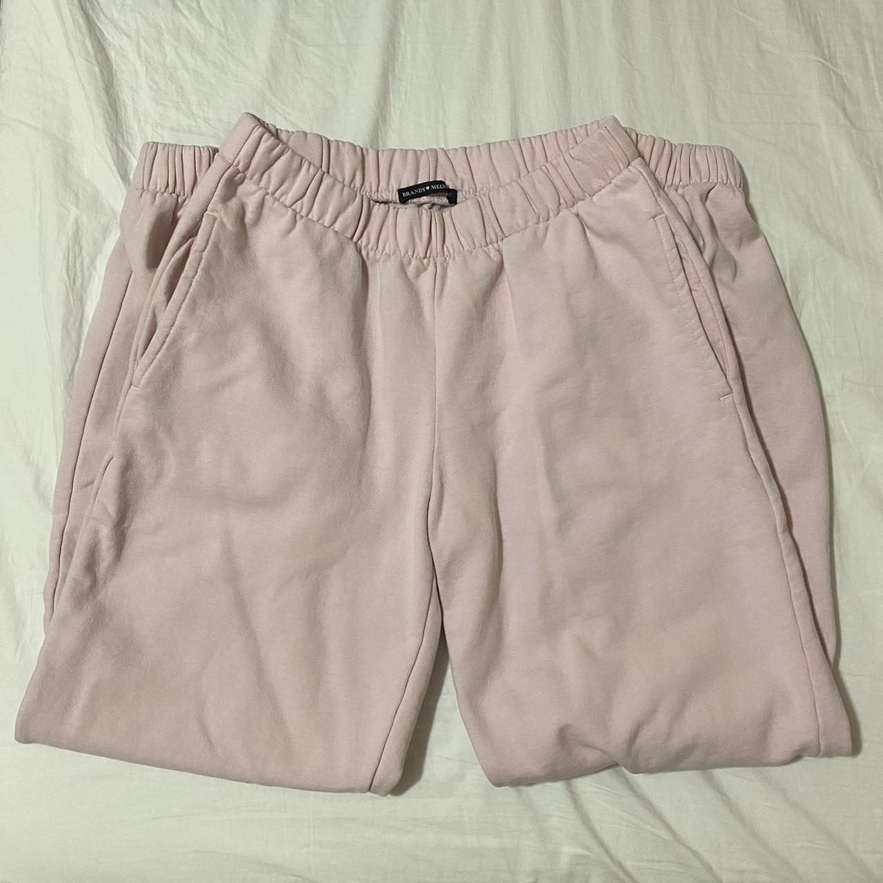 - brandy melville light pink rosa sweatpants - no... - Depop