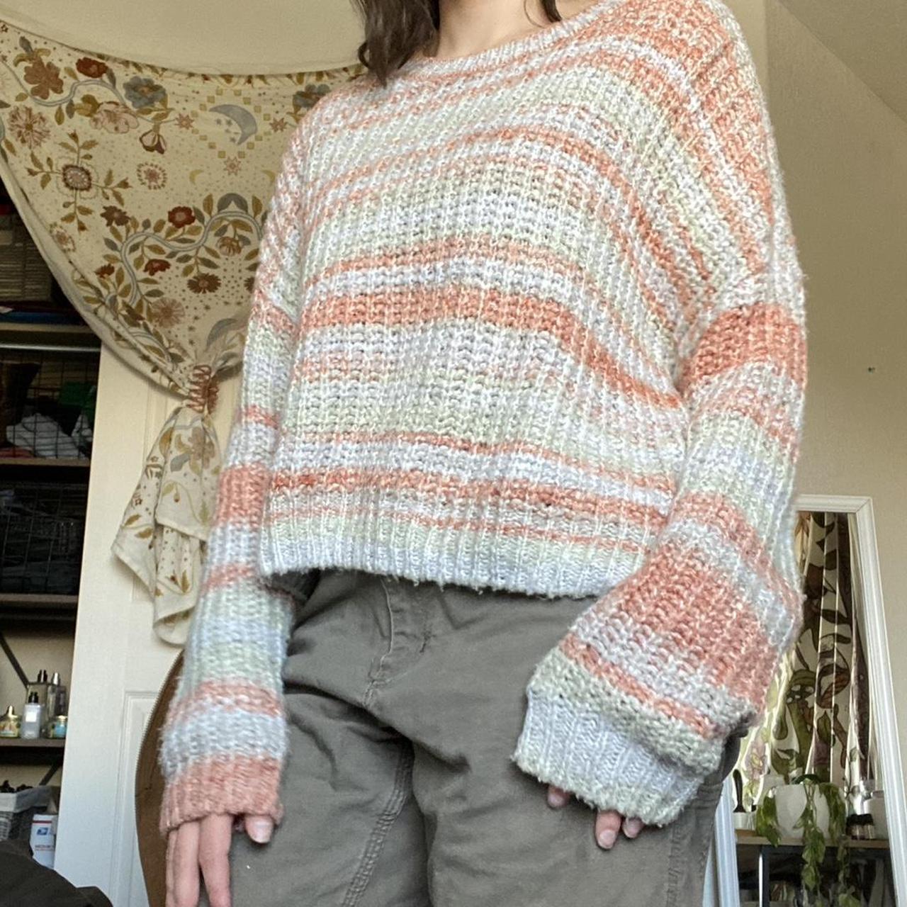 super soft and adorable striped pacsun sweater! i’m... - Depop