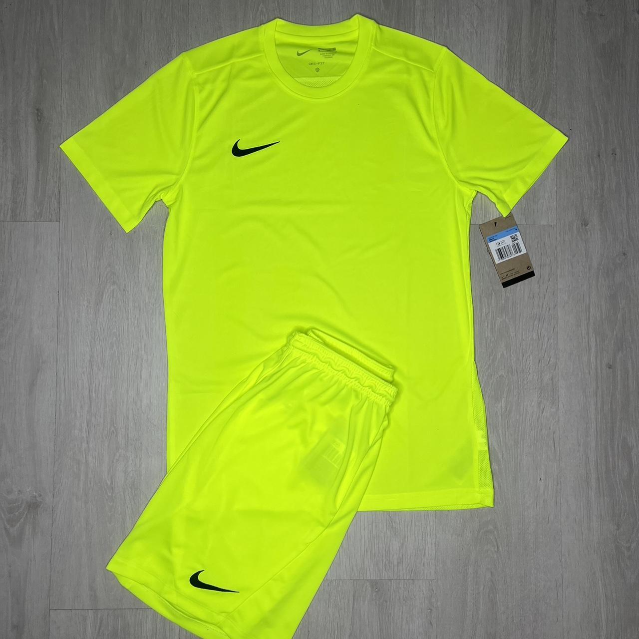 Yellow Nike dri-fit set! RRP £50 All authentic... - Depop