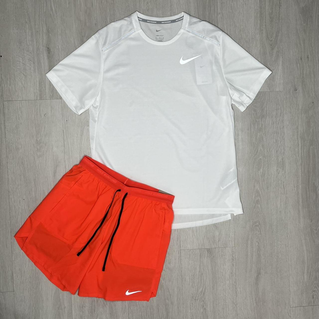 WHITE MILER AND RED FLEX SHORTS RRP - £90 OUR... - Depop