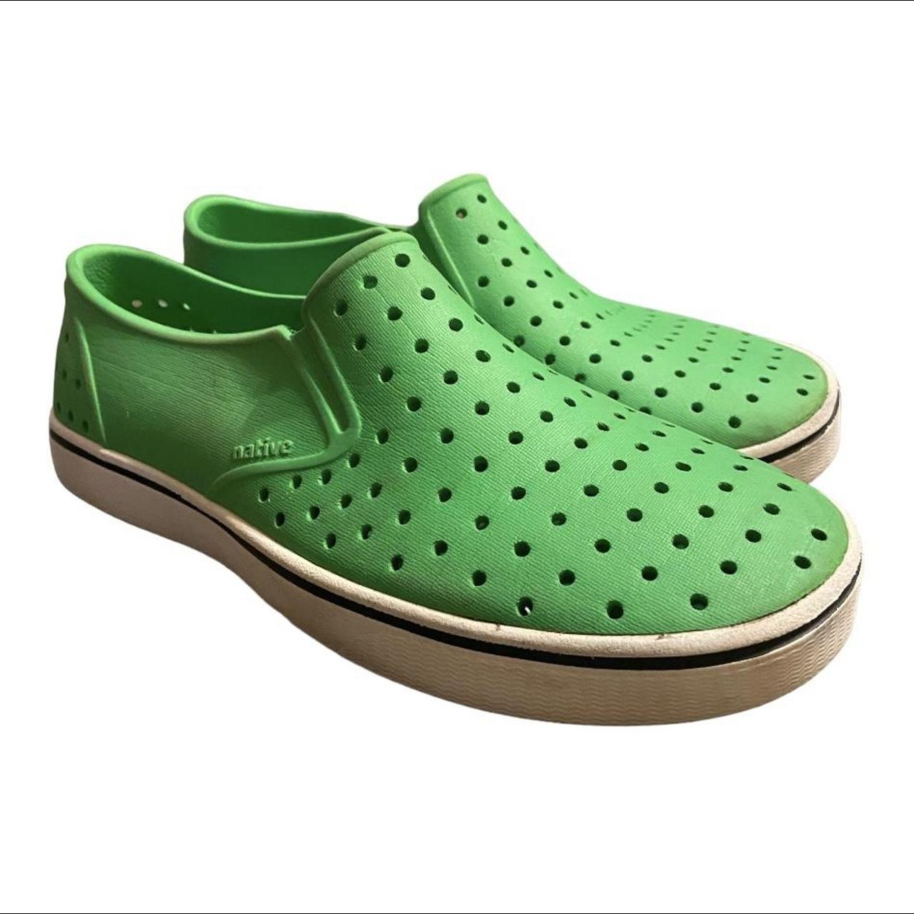 Native Miles green loafer crocs rubber slip on shoes... - Depop
