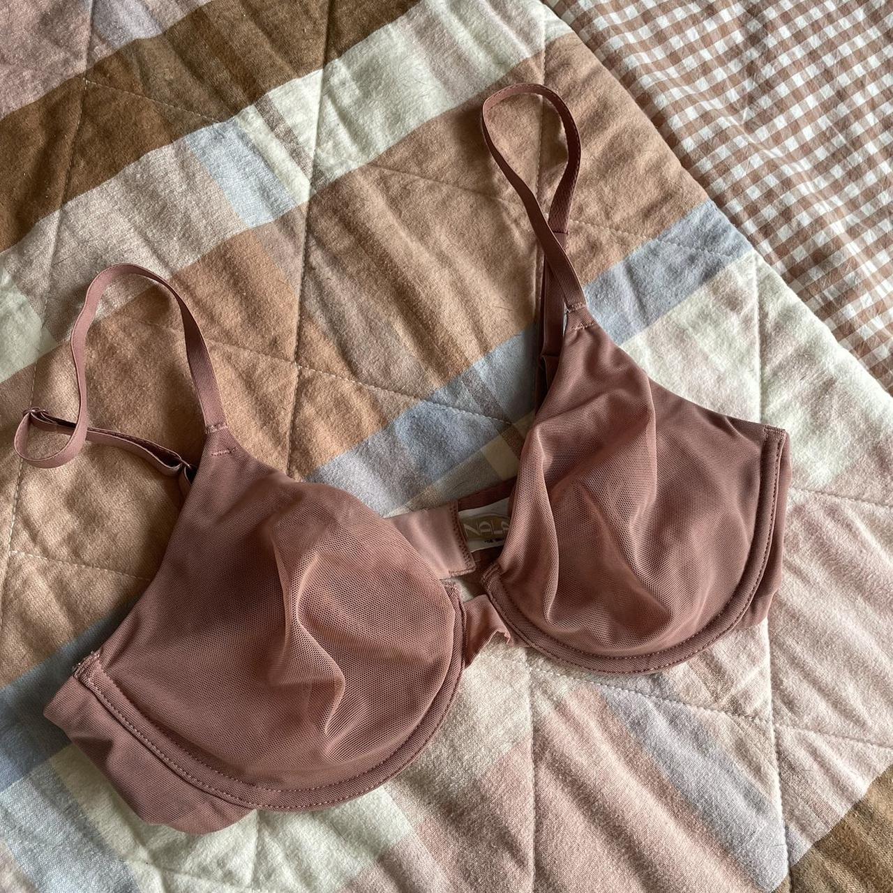 Wear Nala mesh underwire bra In mauve colour, only... - Depop