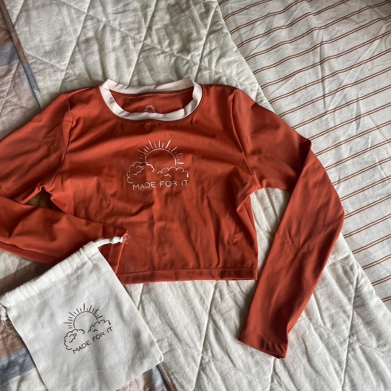 Made for it rashie bather crop top 🍊🌊 Never worn,... - Depop