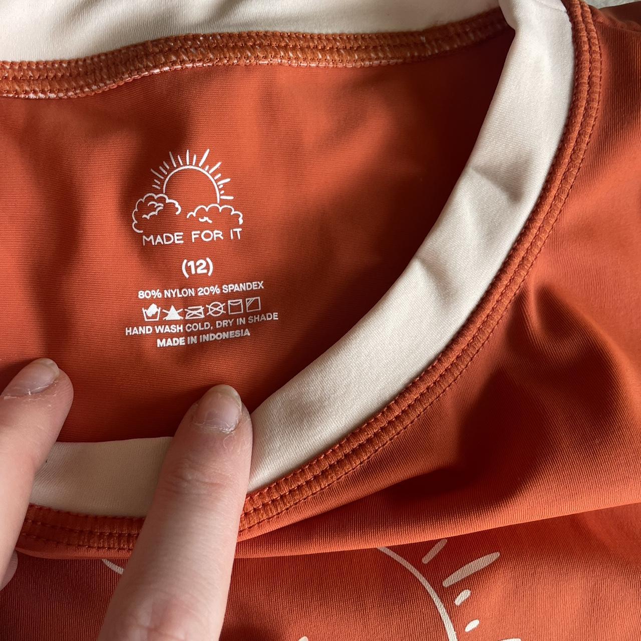 Made for it rashie bather crop top 🍊🌊 Never worn,... - Depop