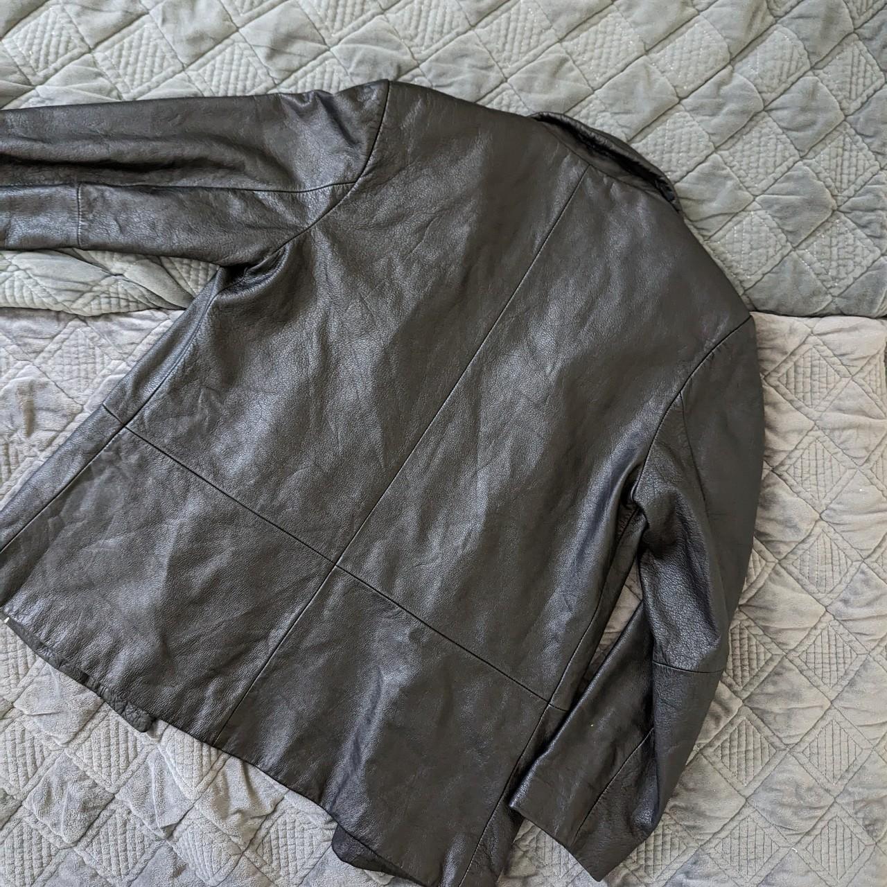 Outbrook Vintage Genuine Leather Jacket Cute blazer... - Depop