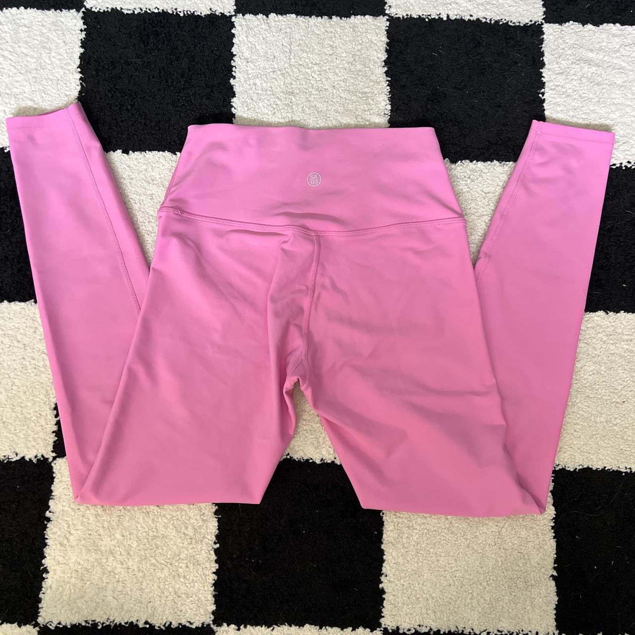 sage collective pink leggings size small - Depop