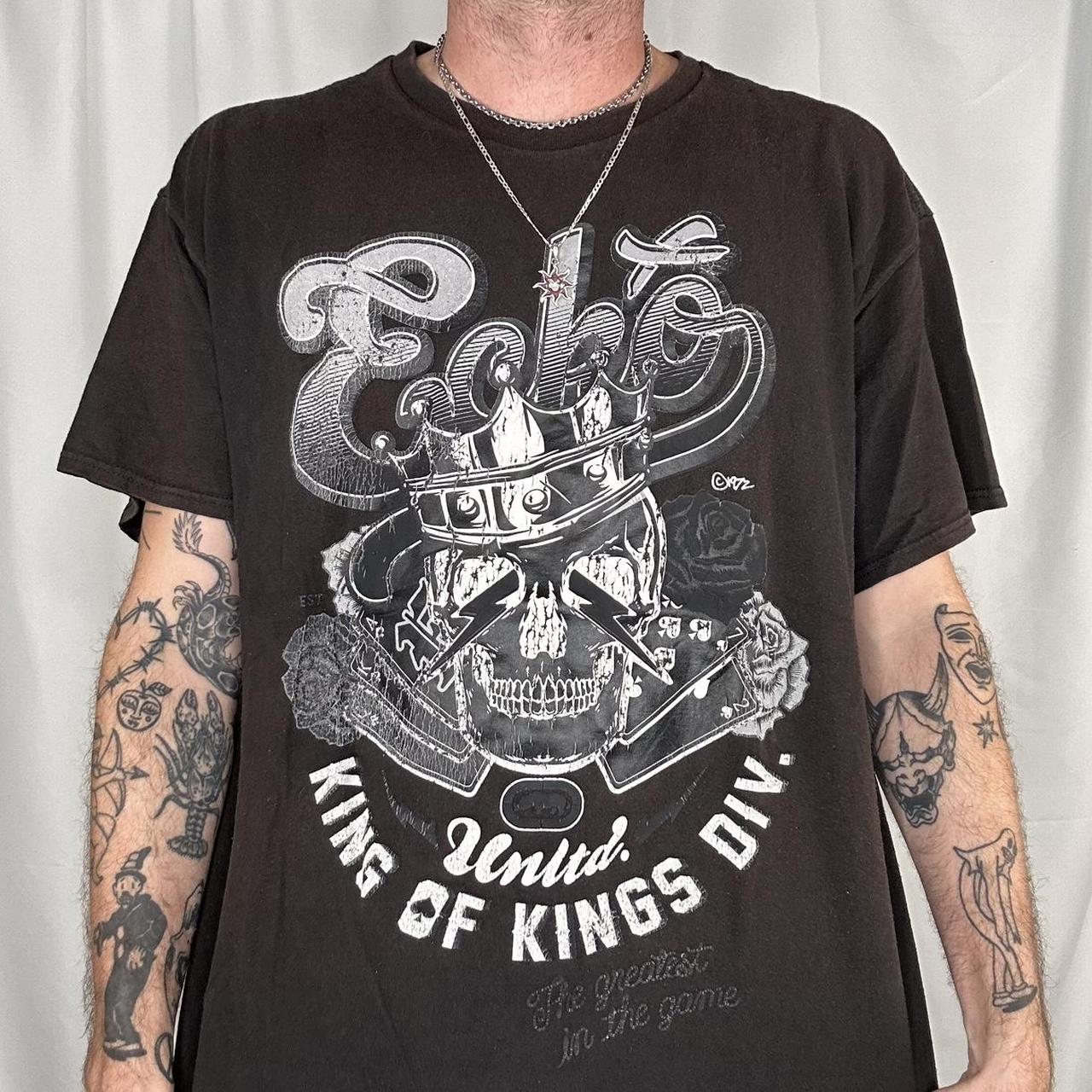 Vintage Y2K Ecko Unltd. Skull Graphic Tee... - Depop