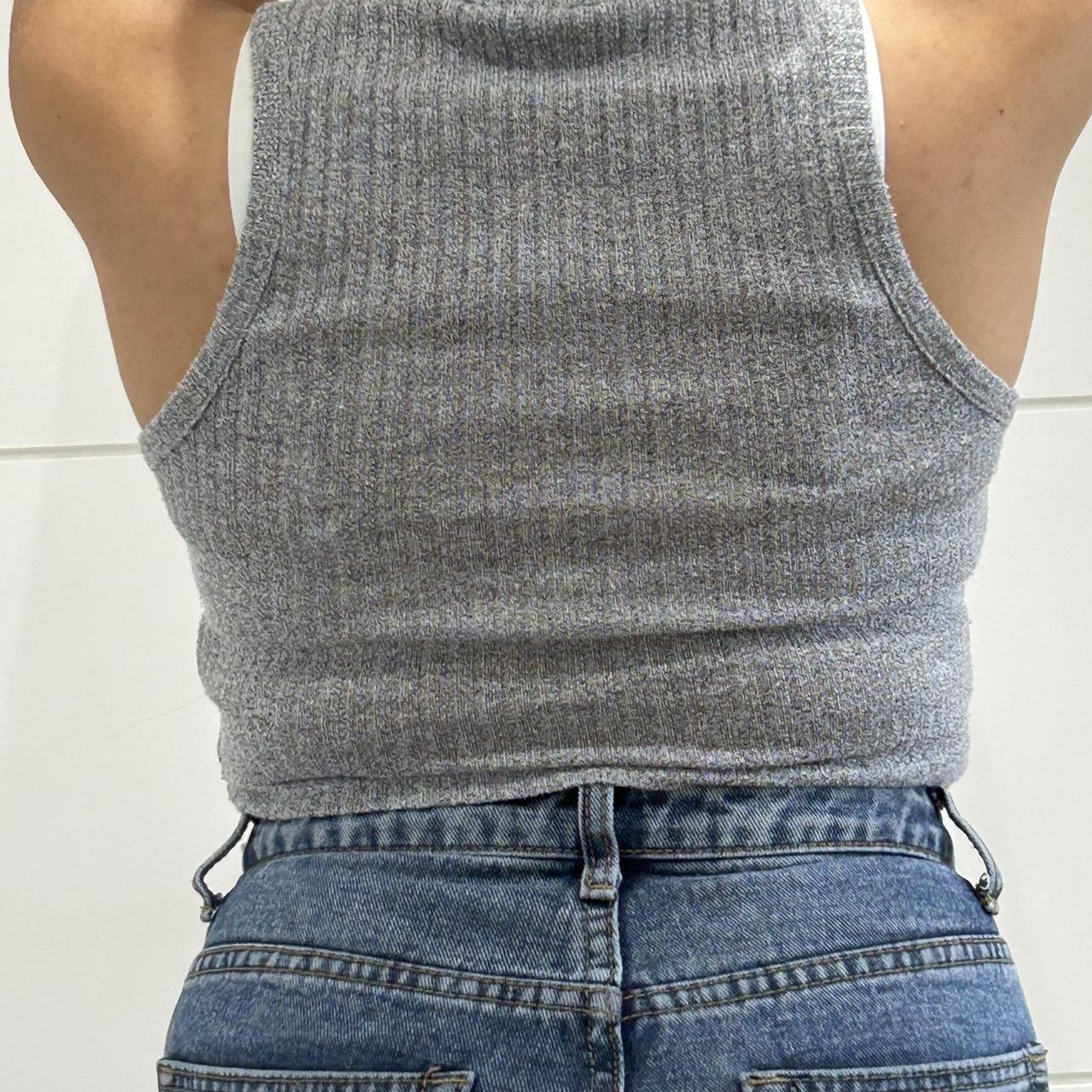 Shein Light grey Tank top in Size XS, would fit a S - Depop