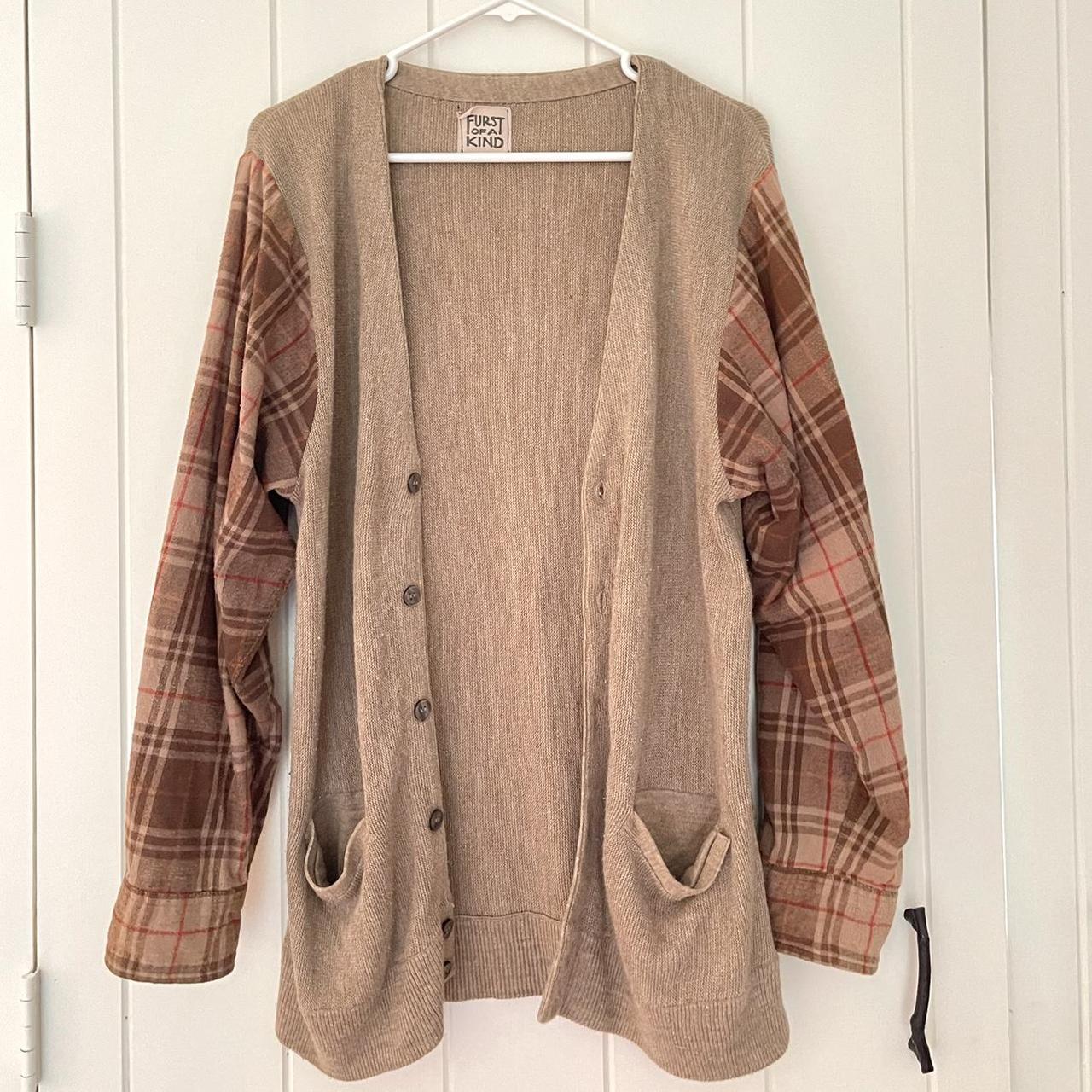 LF Men's Tan and Brown Cardigan | Depop