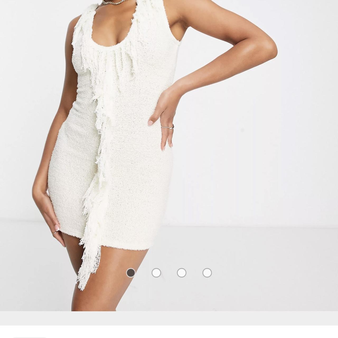 Bad Society Club Cream Dress - Depop