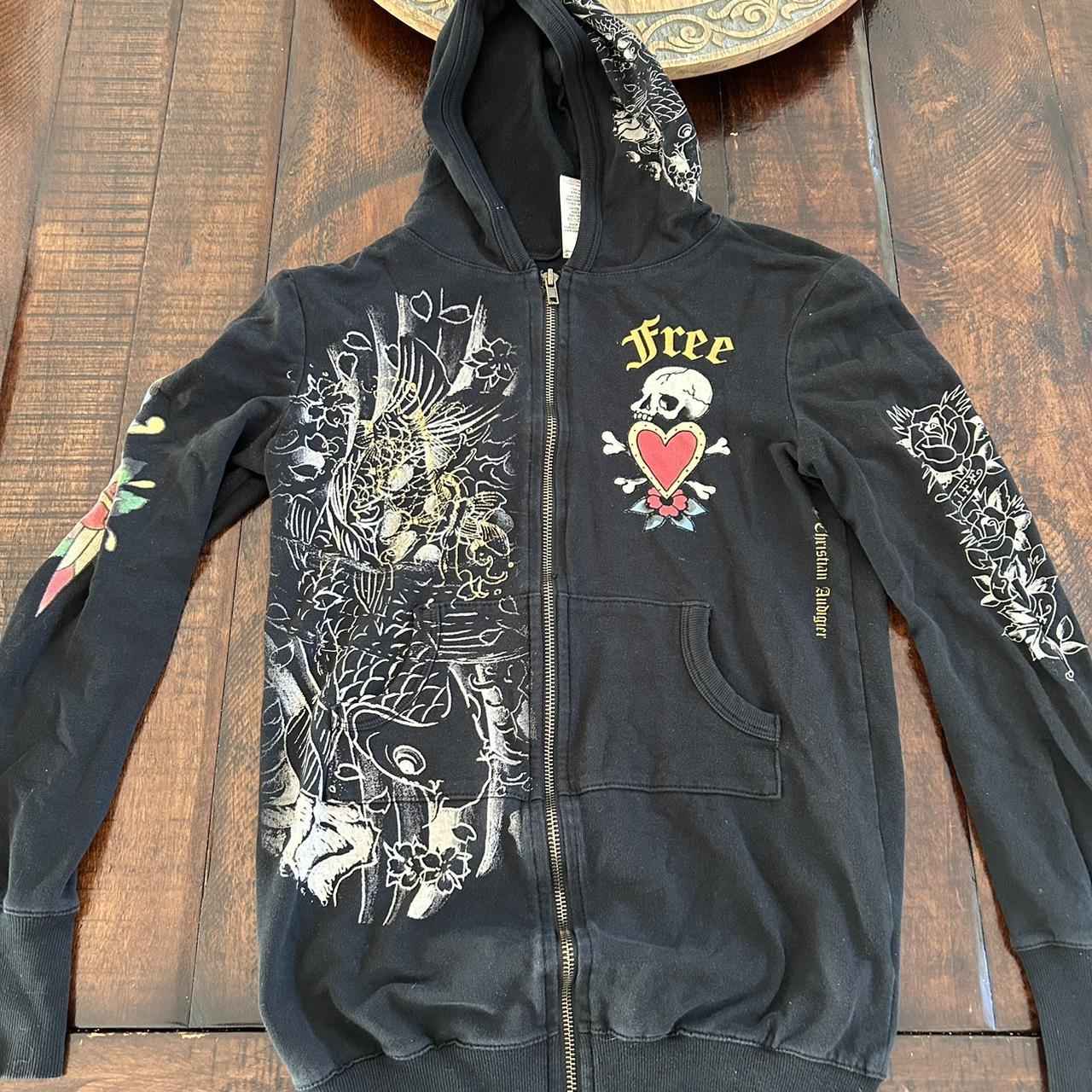 Ed Hardy Women's Sweatshirt | Depop