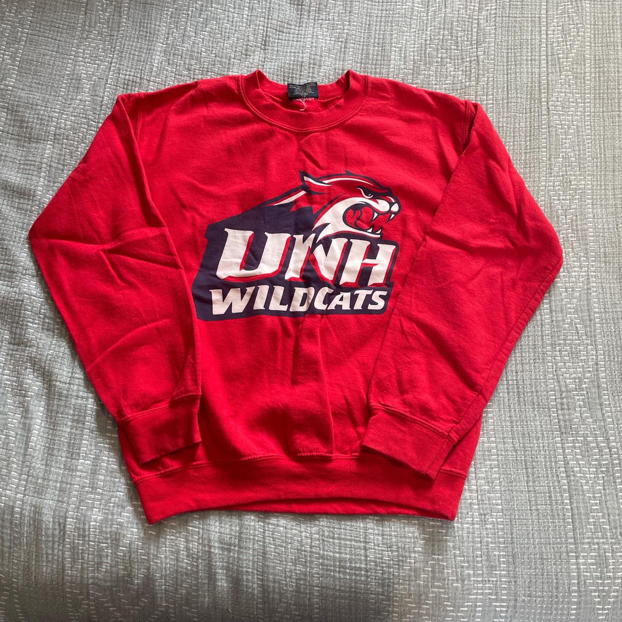 Vintage Sweatshirt UNH Wildcats MV Sports Tag Size... - Depop