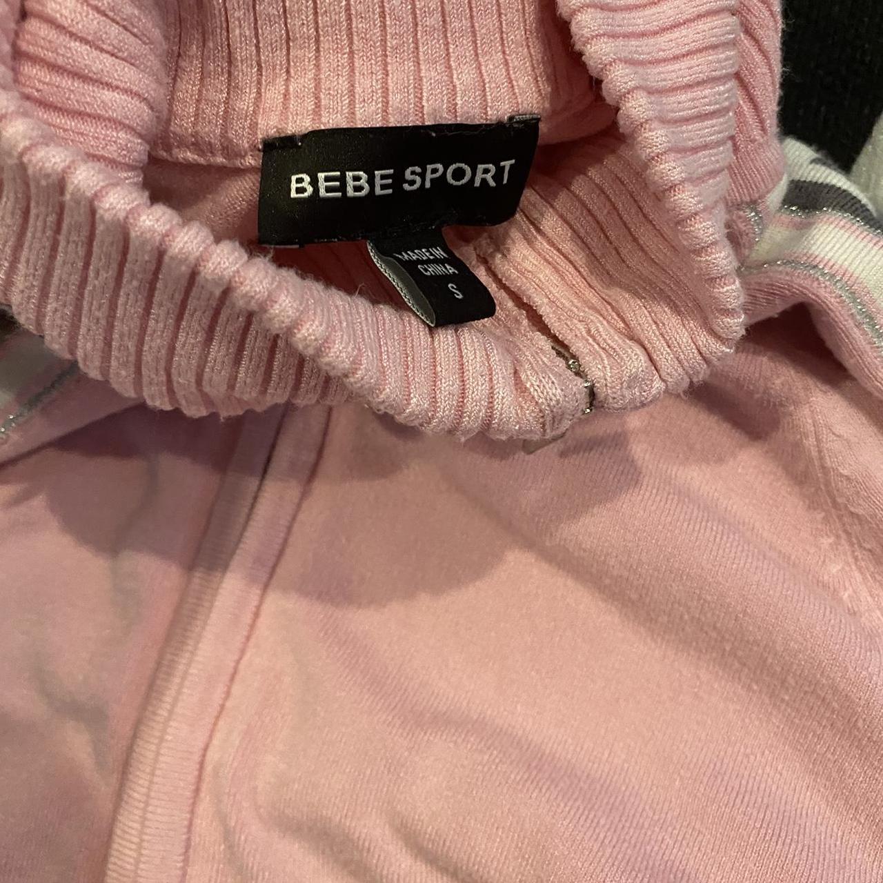 - y2k light pink bebe sport zip up jacket - brand:... - Depop