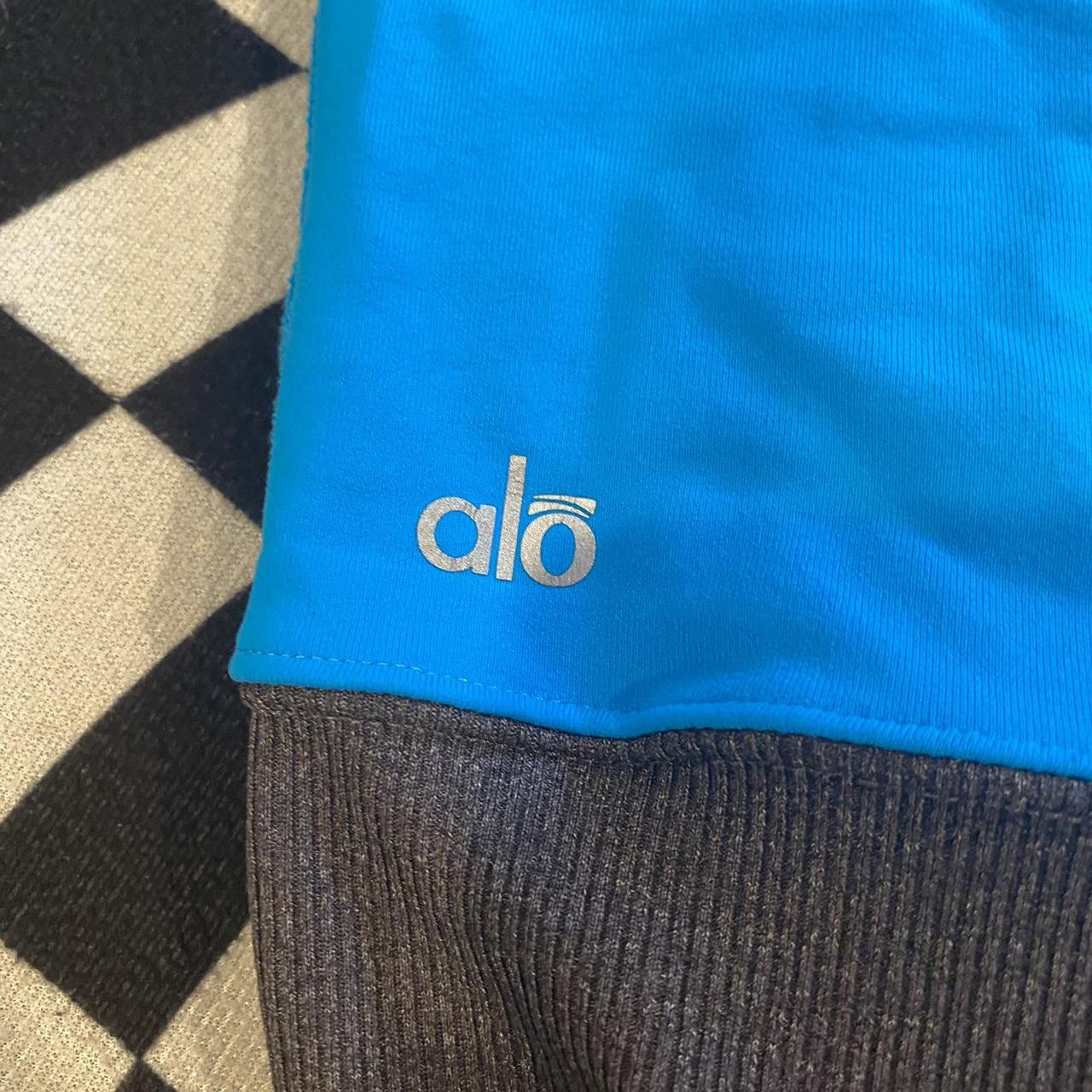 - half blue half grey alo yoga leggings - brand:... - Depop