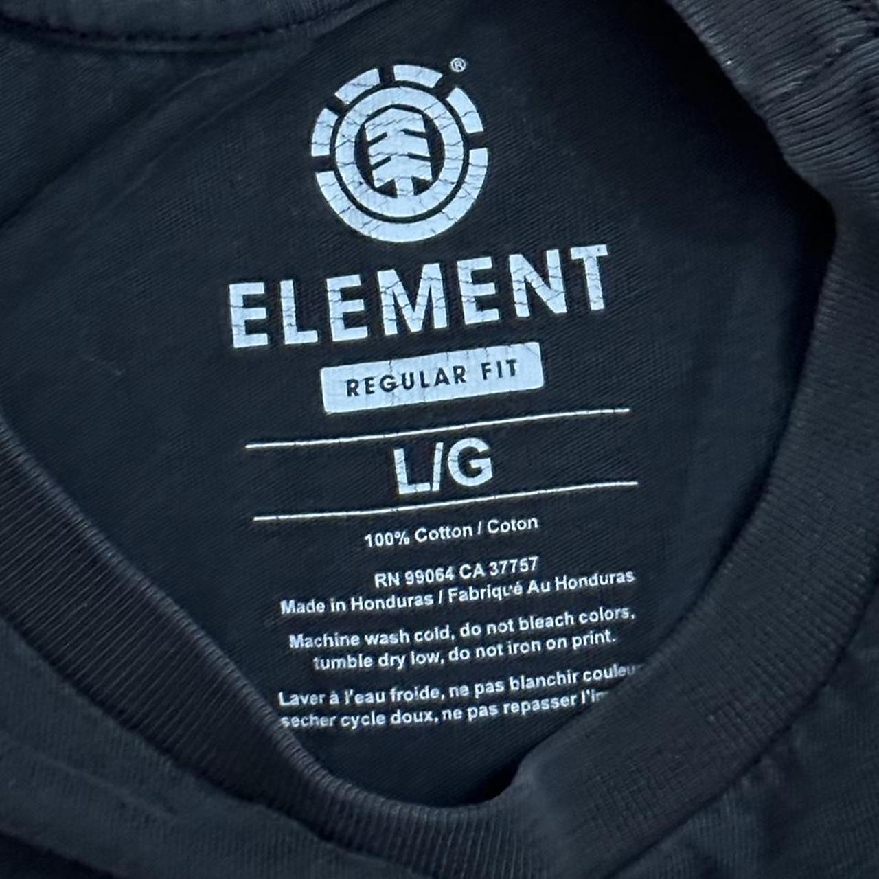 Element Black Globe Tee Size Large - Depop