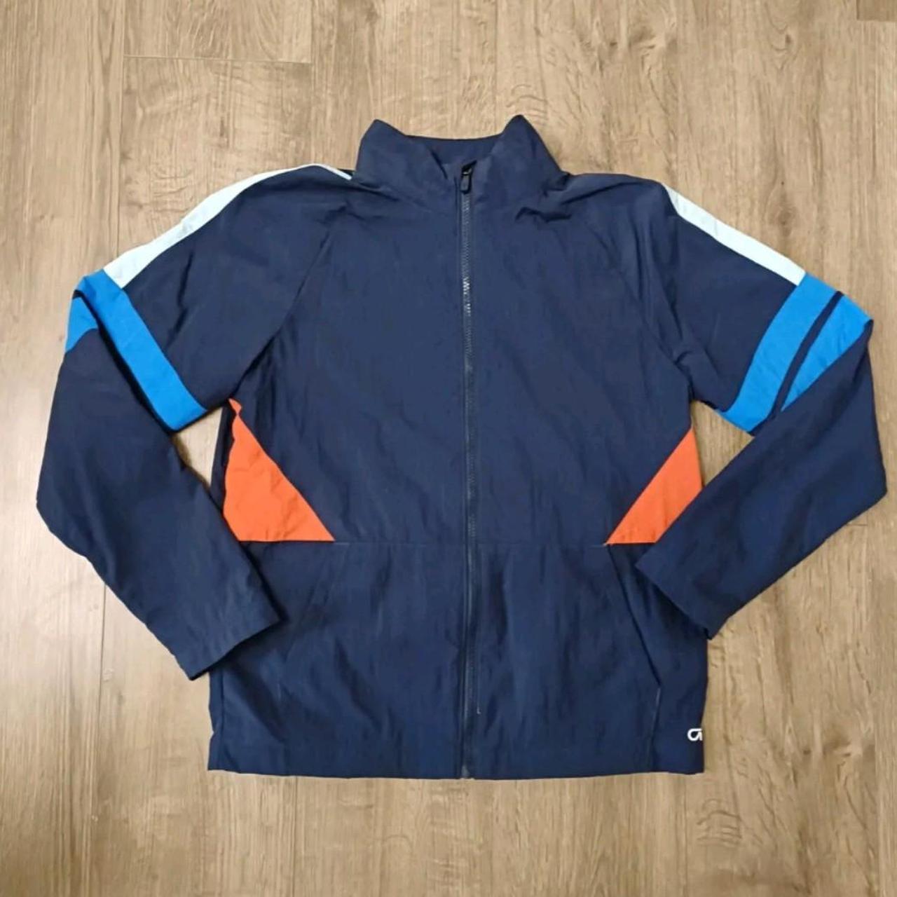 GAP Fit Mens 90's Tracksuit Top Track Jacket XS Blue... - Depop