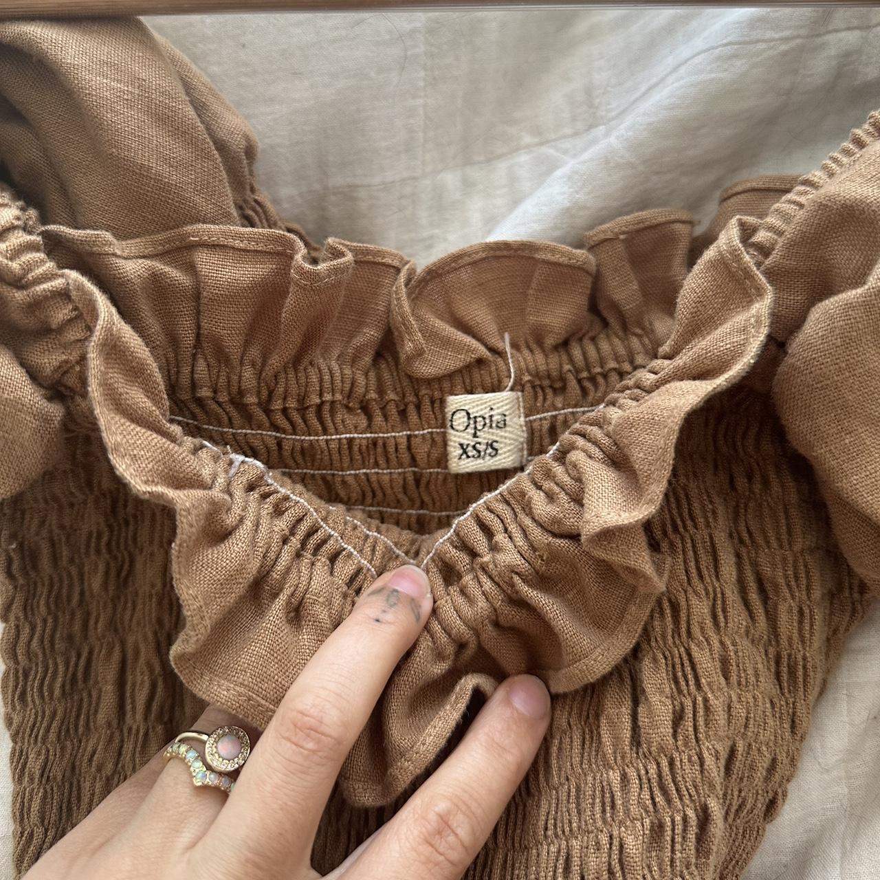 Opia linen dress - small stain on front see photos - Depop