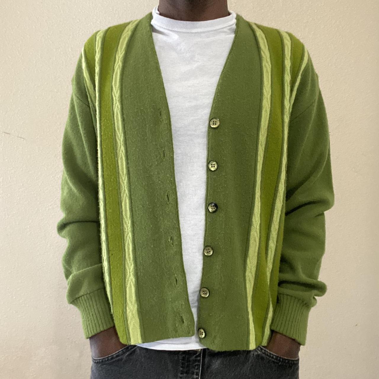 Vintage Wool Funky Cardigan Size L Condition... - Depop