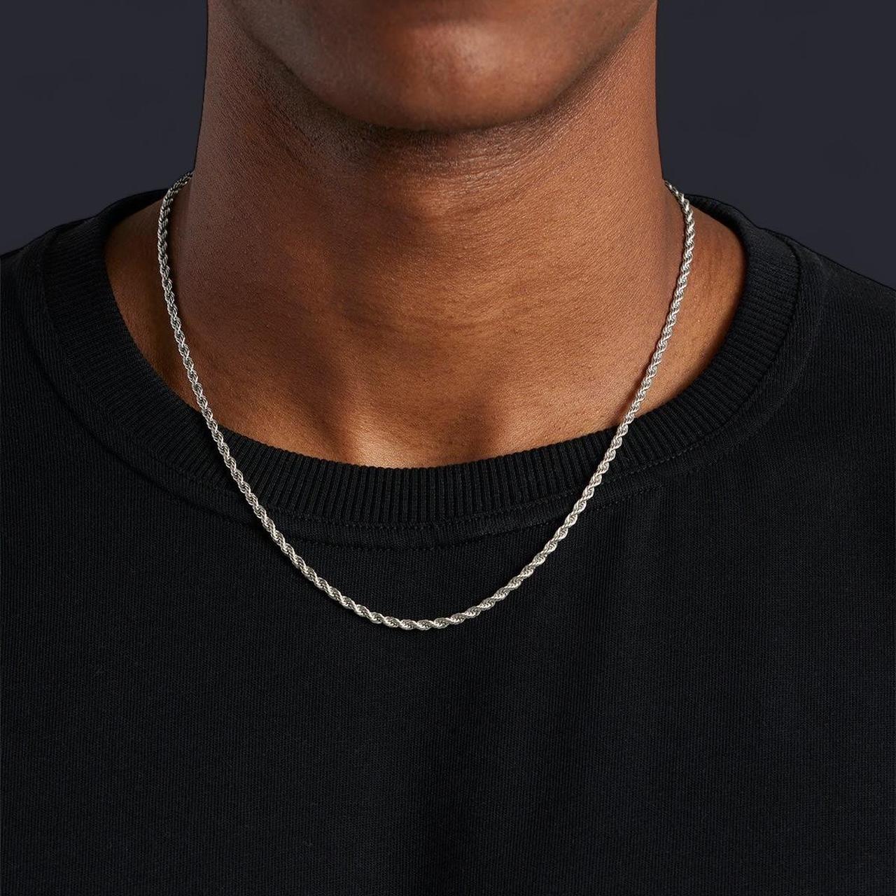 24 inch Silver rope chain necklace Stainless Steel... | Depop