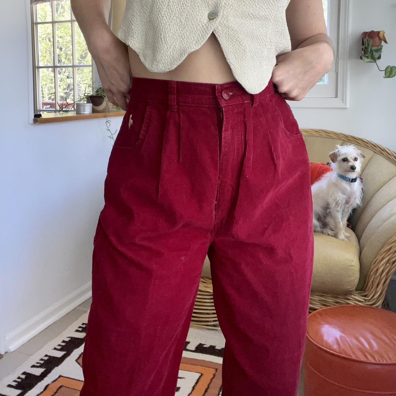 70/80’s Hunt Club red cords, NS. Flat w~16”,... - Depop