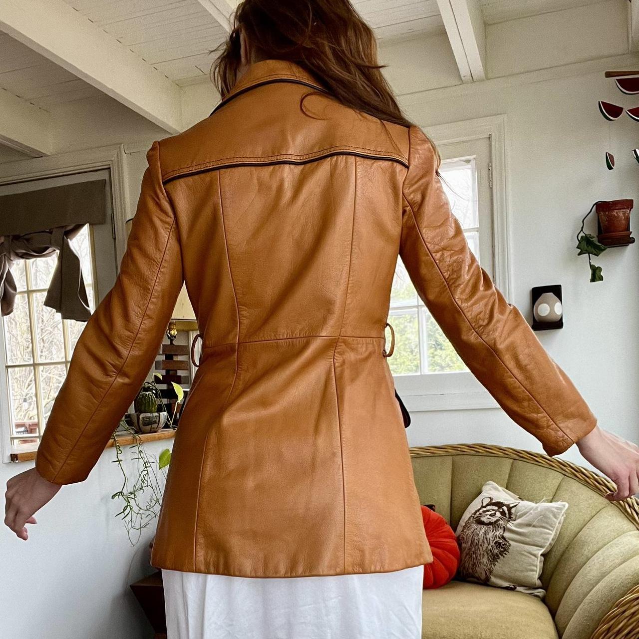 Vintage Montgomery Ward leather jacket, 60/70’s.... - Depop