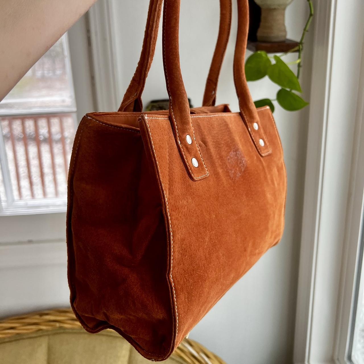Vintage rust orange Wilson’s leather bag, barely... | Depop