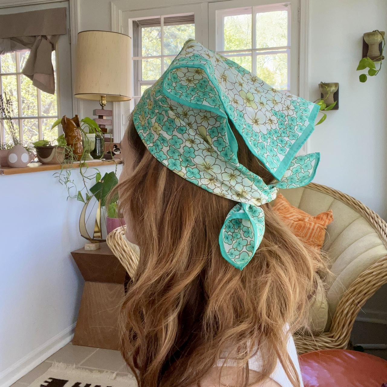 Vintage Marshall Fields scarf/bandana. Made in... - Depop