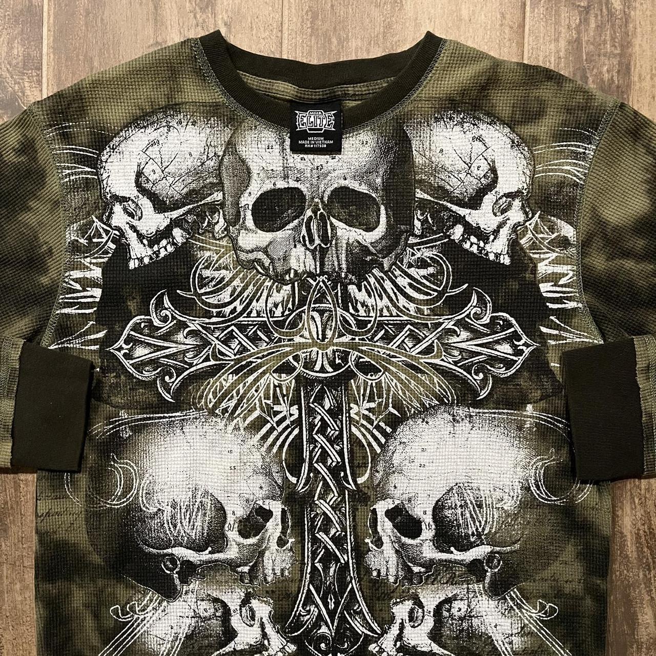 Vintage 2000s MMA Elite Skull And Cross Bones... - Depop