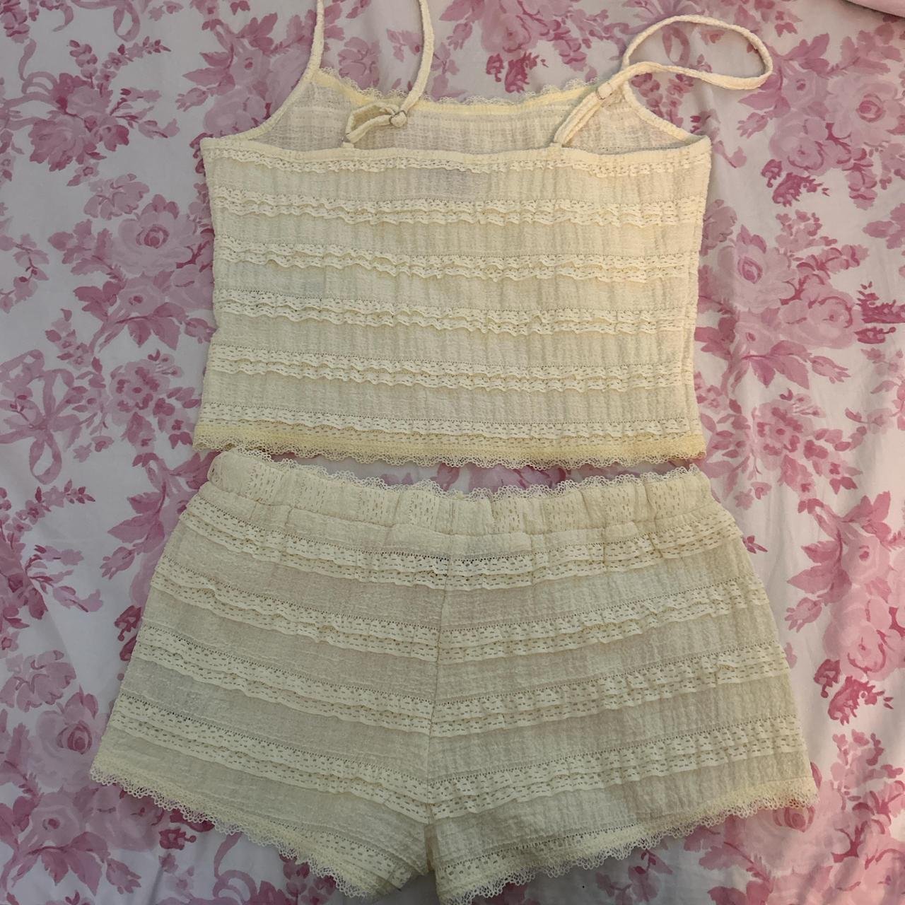 yellow edikted pj set. - Depop