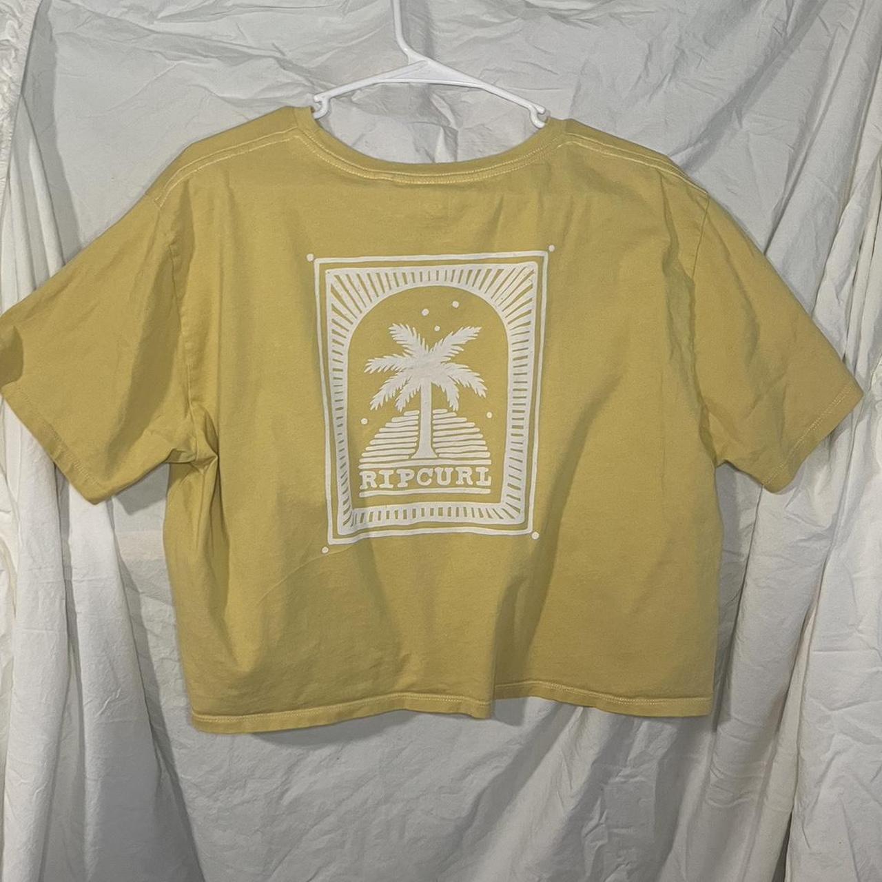 Yellow Rip Curl cropped t-shirt, beach girl, surfer... - Depop