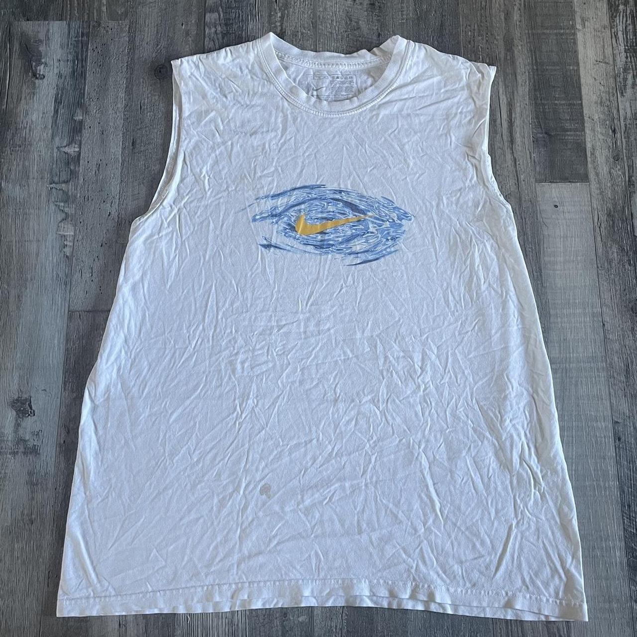 Vintage Nike Muscle Tee One stains bottom right... - Depop