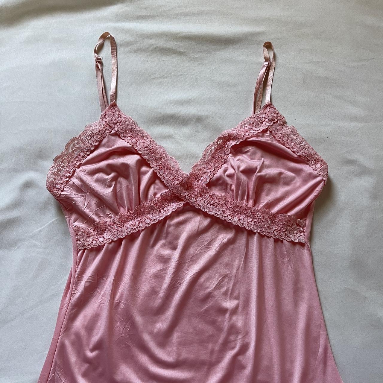 Pink lace cami coquette fairy Beautiful little... - Depop