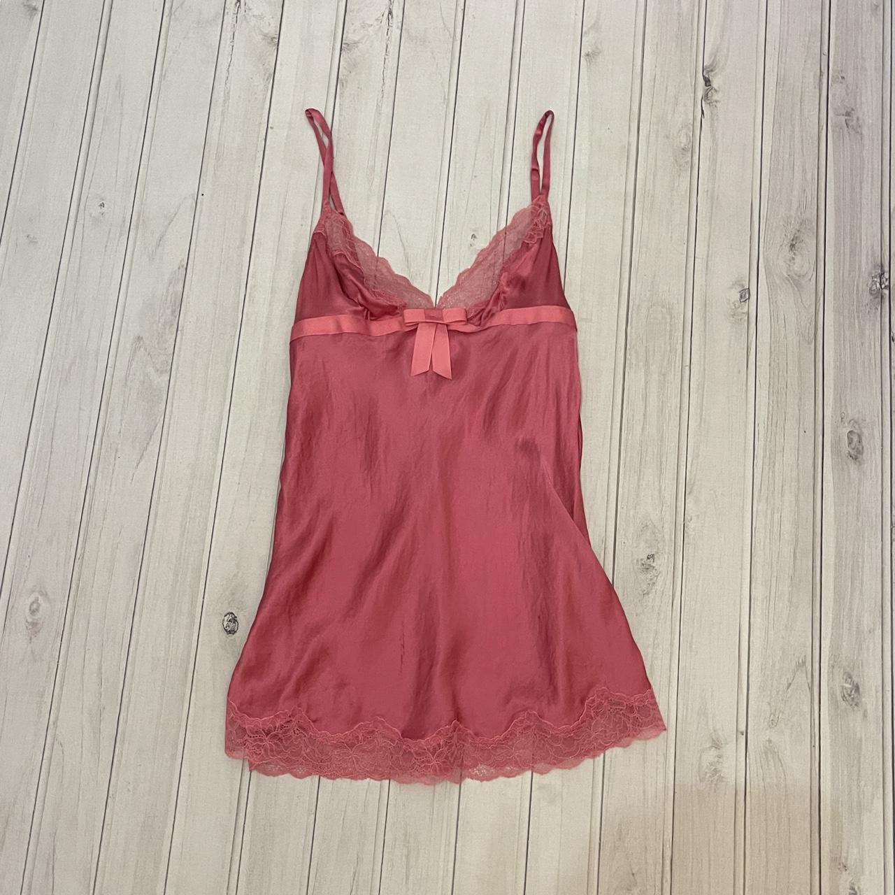 pink bow lace cami Price is firm! ⭐️⭐️ coquette... - Depop